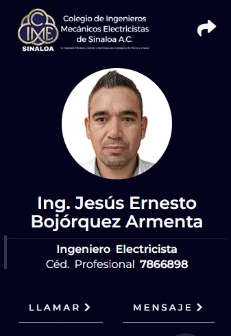 Jesús Ernesto Bojórquez Armenta | Tarjeta Digital